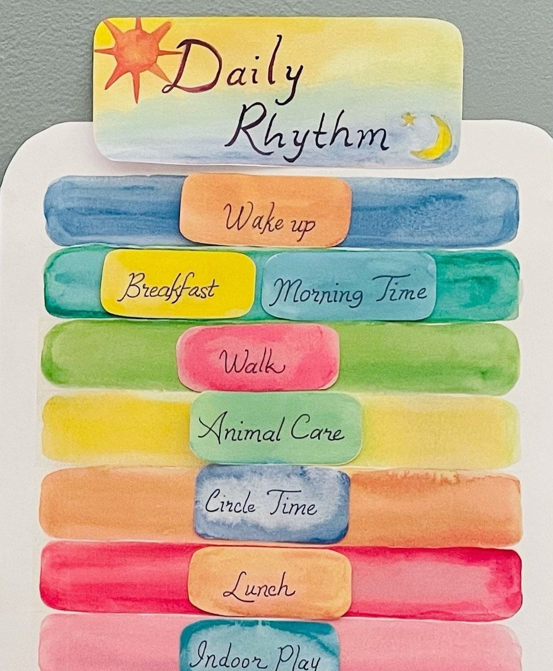 Daily Rhythm Chart Printable Planner Schedule Watercolor - Etsy