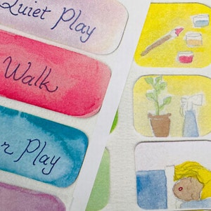 Daily Rhythm Chart - Printable Planner Schedule - Watercolor - Digital ...