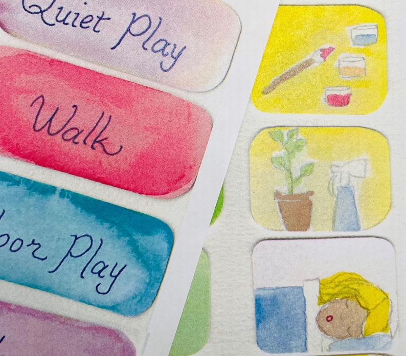 Daily Rhythm Chart Printable Planner Schedule Watercolor - Etsy