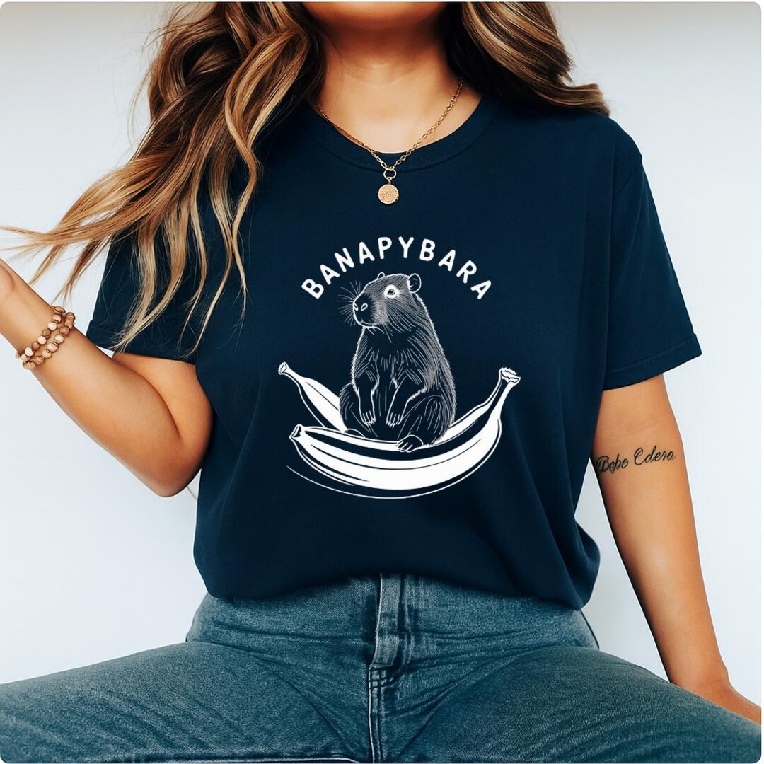 Funny Hawaiian Capybara T-shirt Meme, Banana, Tarot & Ghost Capybara ...