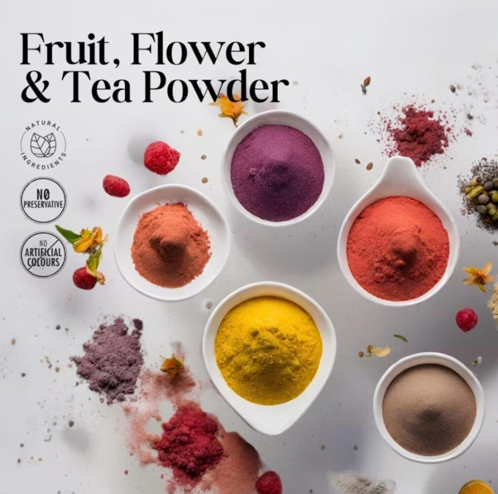 Purely Natural Fruits Coloring Powder 80gm per Pack for Cooking ...
