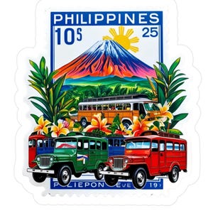 Philippine Jeepney Vinyl Decals | Tropical Travel Decor, Stickers for ...