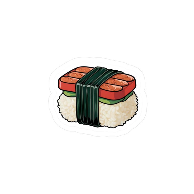 Hawaii Spam Musubi Vinyl Decals for Fun Decor, Cute Wall Art, Stickers ...