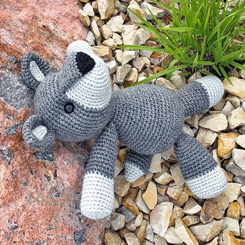 Little Wolf Crochet Pattern, Cute Wolf Amigurumi, Wolf Stuffed ...