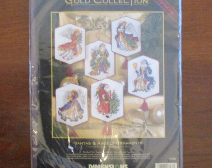 Vintage Dimensions Santas & Angels Ornaments Counted Cross Stitch ...