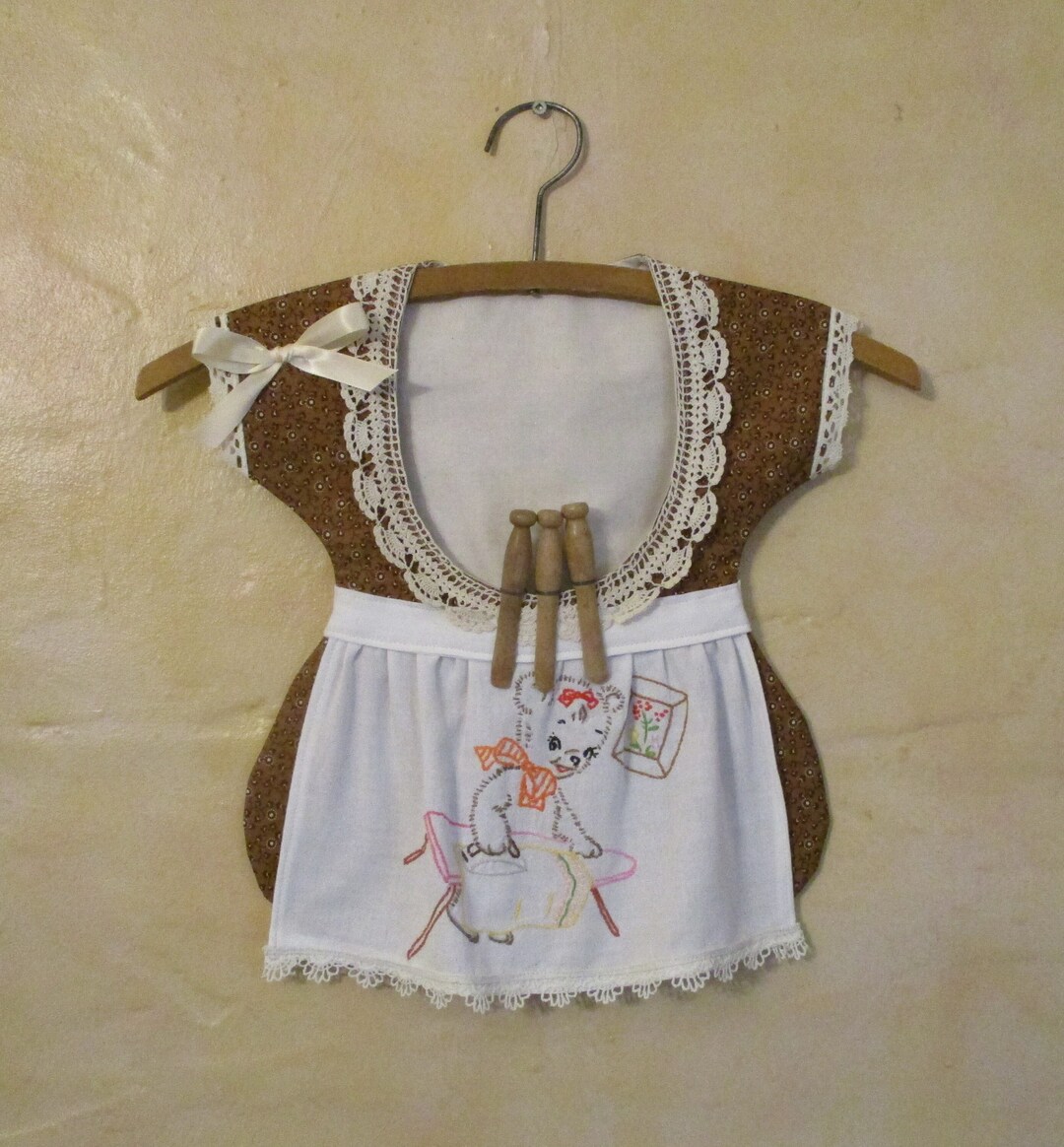 Upcycled Recycled Dress Clothespin Peg Bag One of a Kind Clothes Pin ...