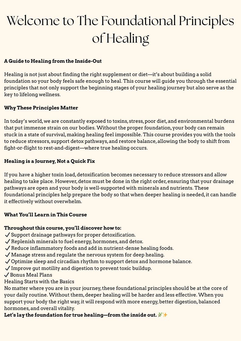 The Foundational Principles of Healing: A Guide to Healing From the ...