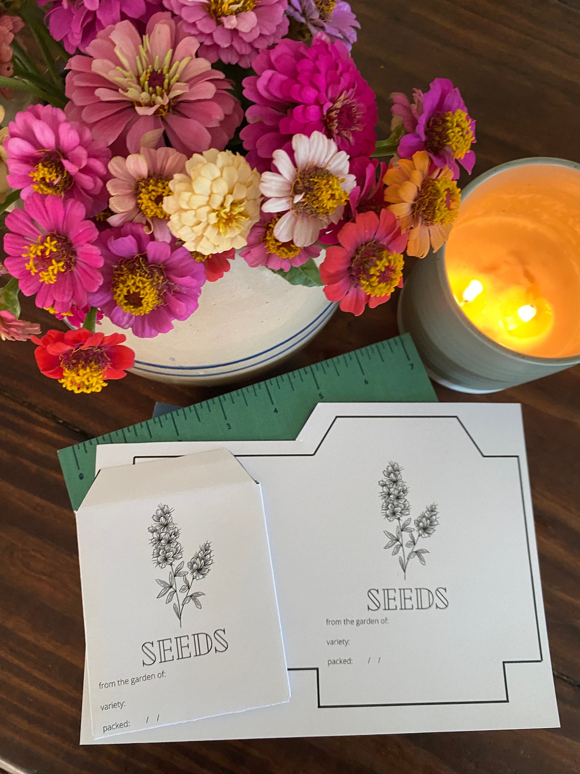 THREE PACK Printable Garden Seed Packet / Seed Envelope / Downloadable ...