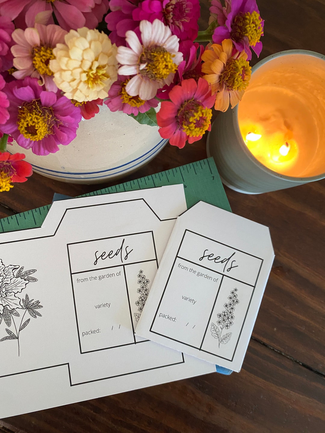 Vintage Seed Packet Printable: Cottagecore Garden Design (digital ...