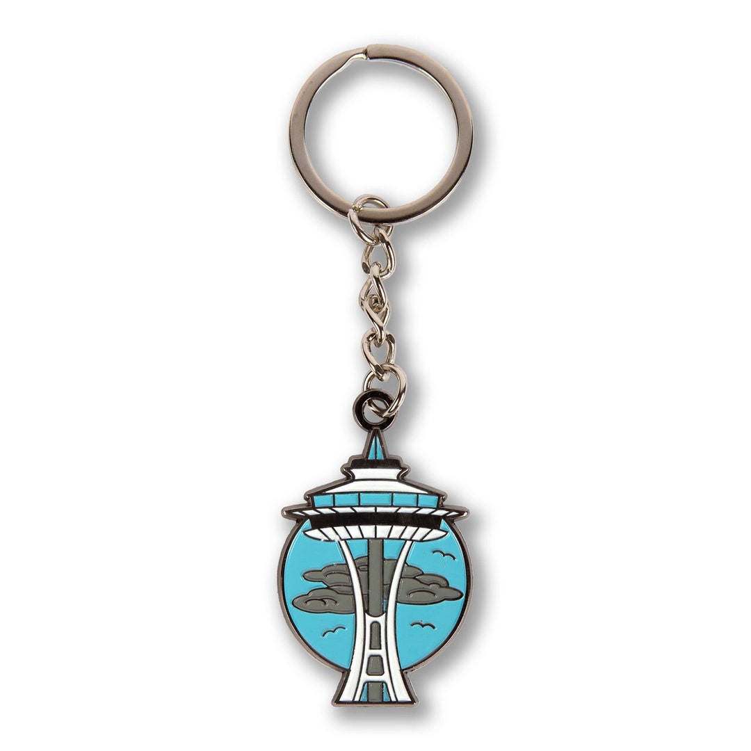 Space Needle Enamel Keychain - Seattle Keychain, Seattle Gift, Seattle ...