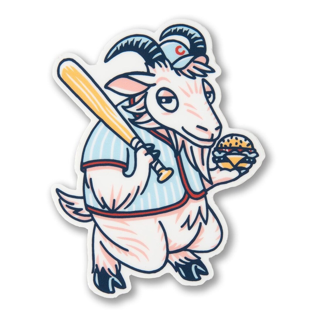 Billy Goat Baseball Sticker - Chicago Baseball Sticker, Baseball ...