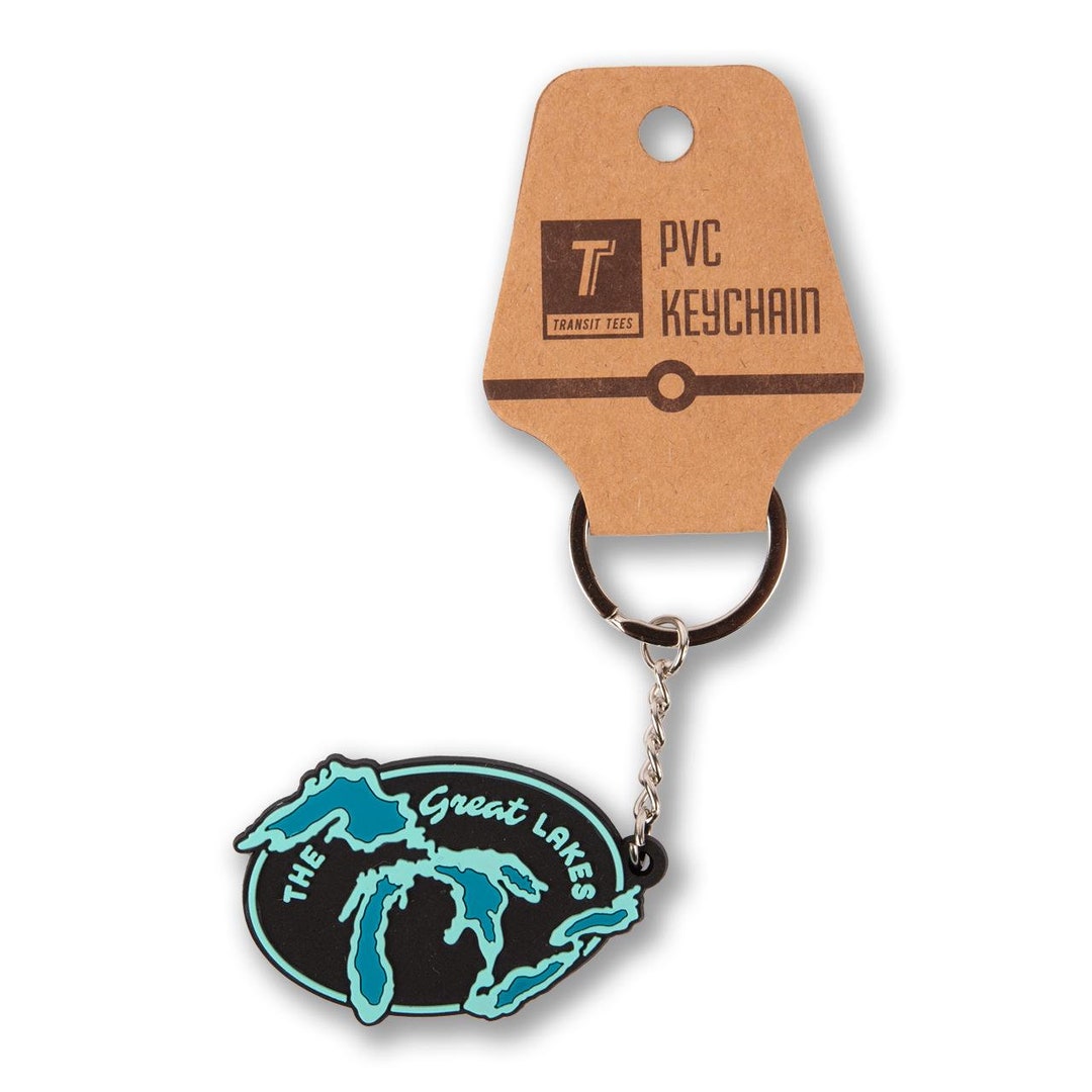 The Great Lakes PVC Keychain - Midwest Keychain, Michigan Keychain ...
