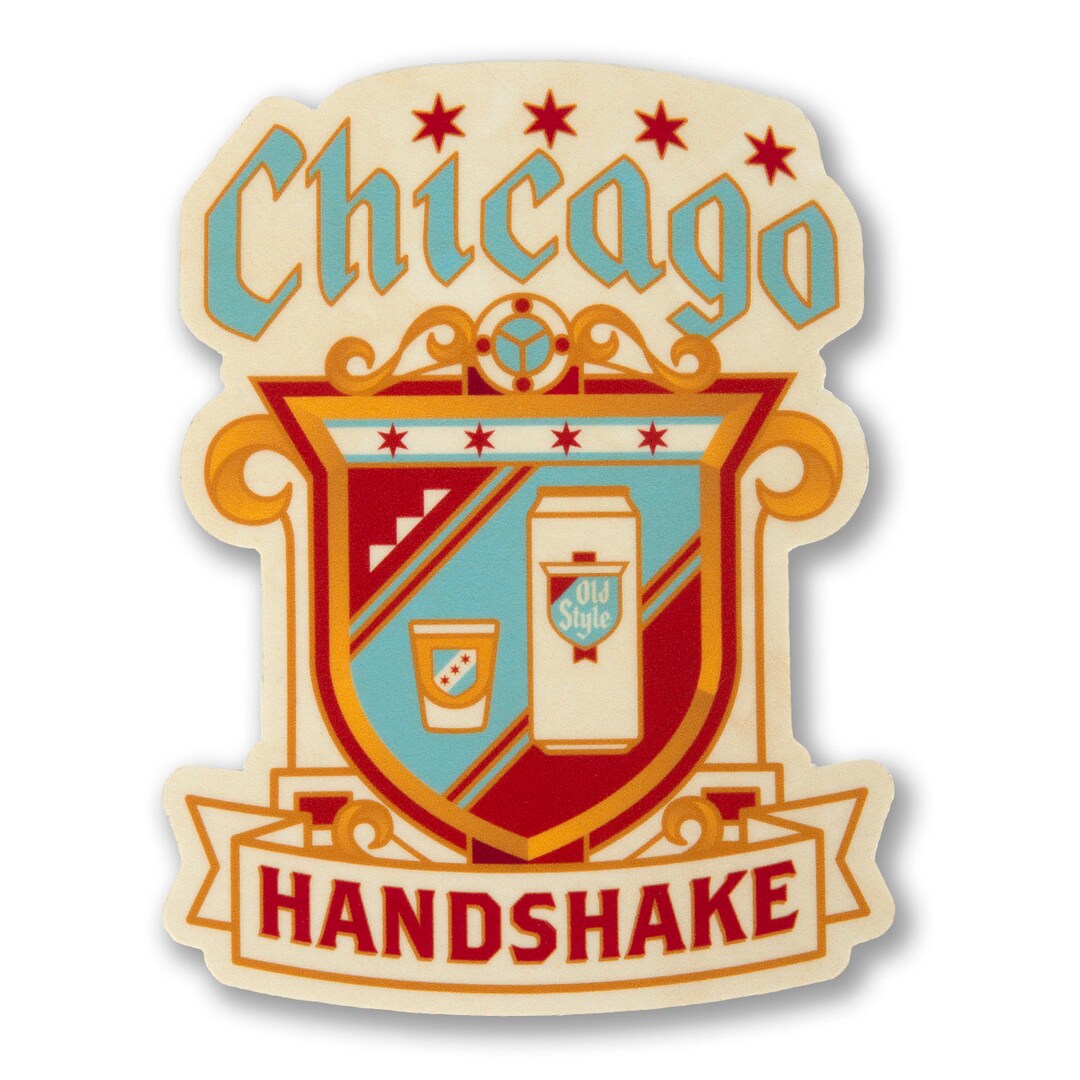 Chicago Handshake Sticker - Malört Sticker, Old Style Sticker, Beer ...