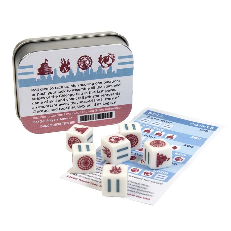 Legacy the Chicago Flag Dice Game Easy to Learn and Fast - Etsy