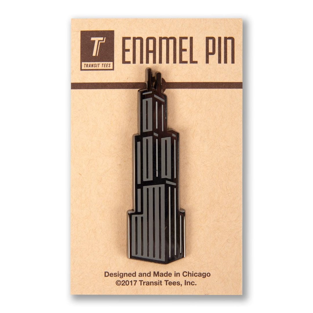 Chicago's Tallest Tower Enamel Pin - Chicago Gift, Chicago Enamel Pin ...