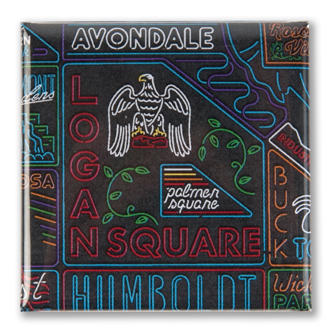 Logan Square Neighborhood Magnet - Logan Square Magnet, Chicago Magnet ...