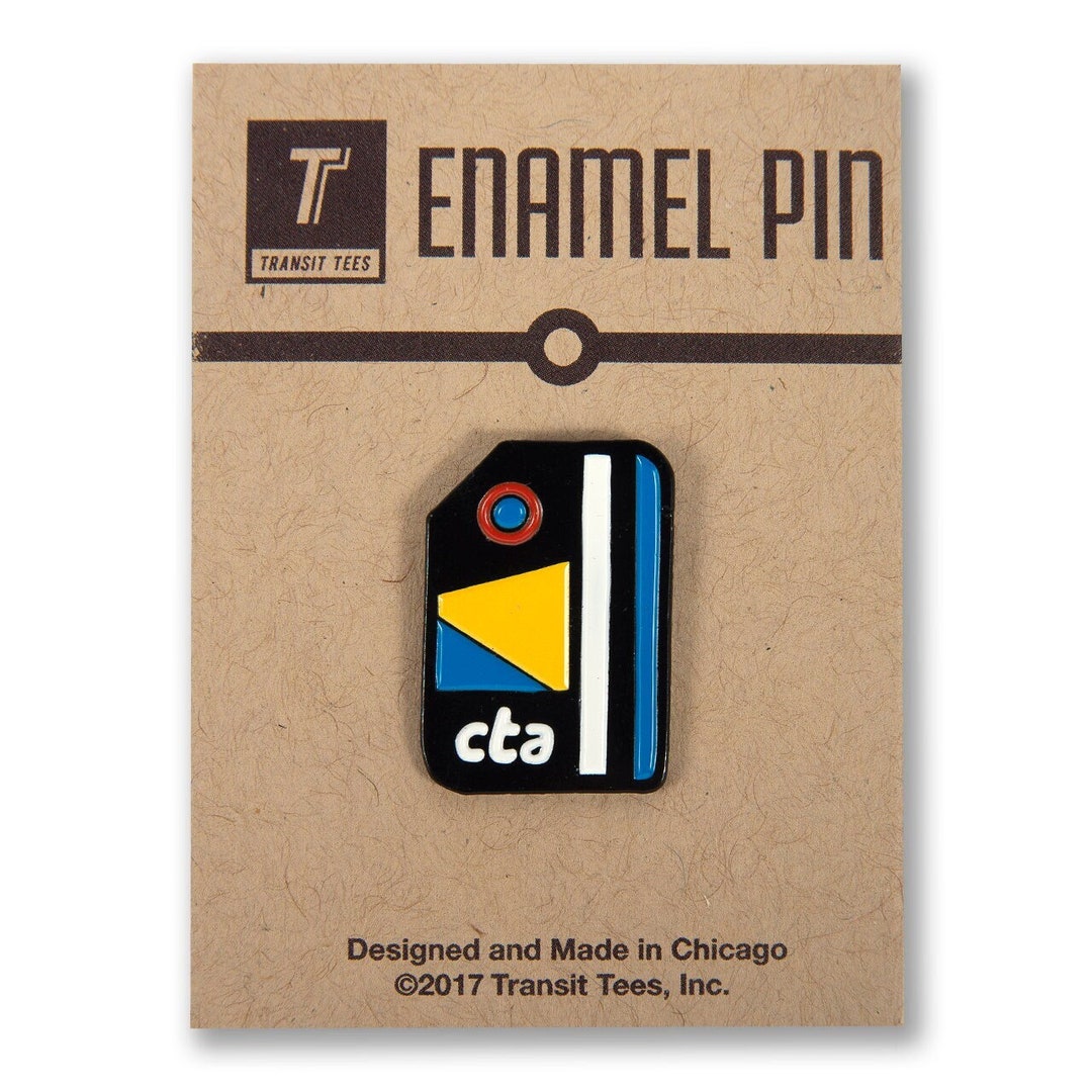 Vintage Chicago CTA Card Enamel Pin - Cast in Metal, Rubber Clutch ...