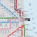 CTA Rail System Map Poster - Features All Lines: Red, Orange, Blue ...