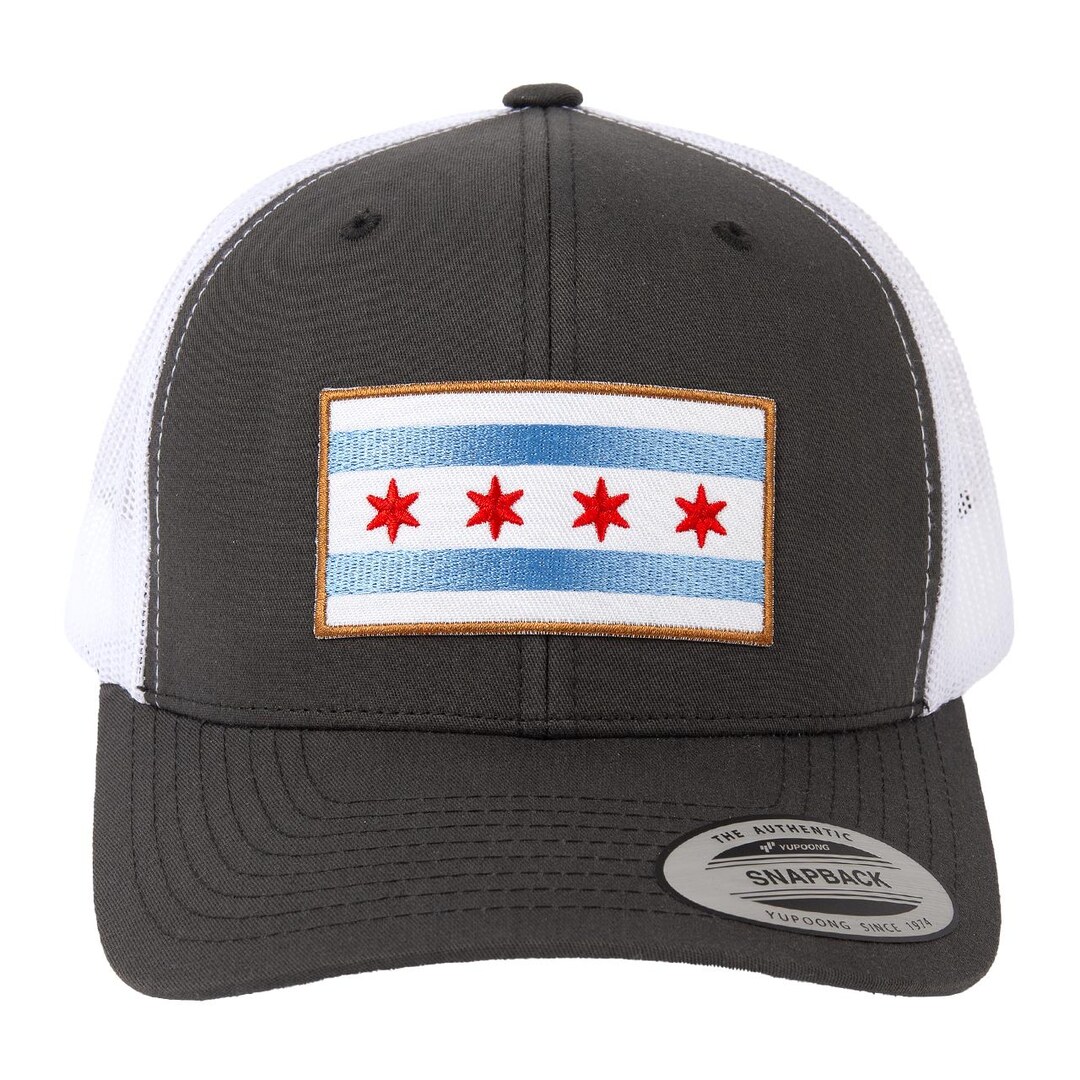 Chicago Flag Trucker Hat - Charcoal/white - Chicago Hat, Chicago Flag ...