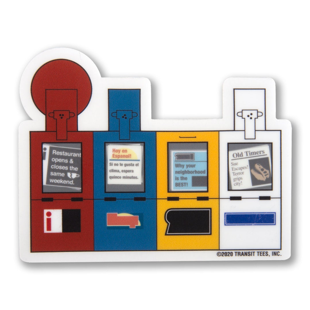 Chicago Newsboxes Sticker 4 Pack Chicago Sticker, Newsboxes, Newspaper ...