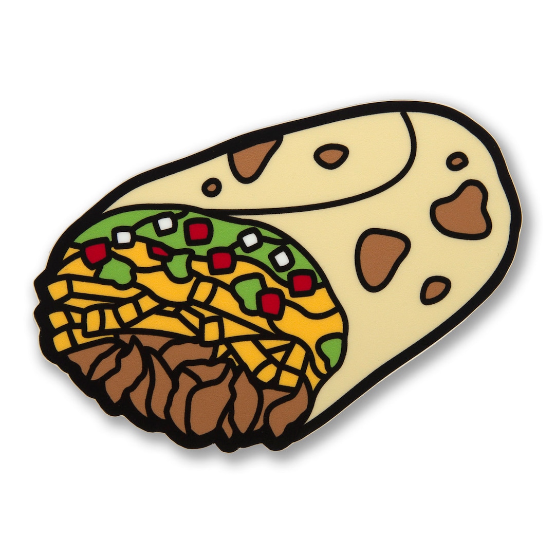 Cali Burrito Sticker - Burrito Sticker, California Sticker, Burrito ...