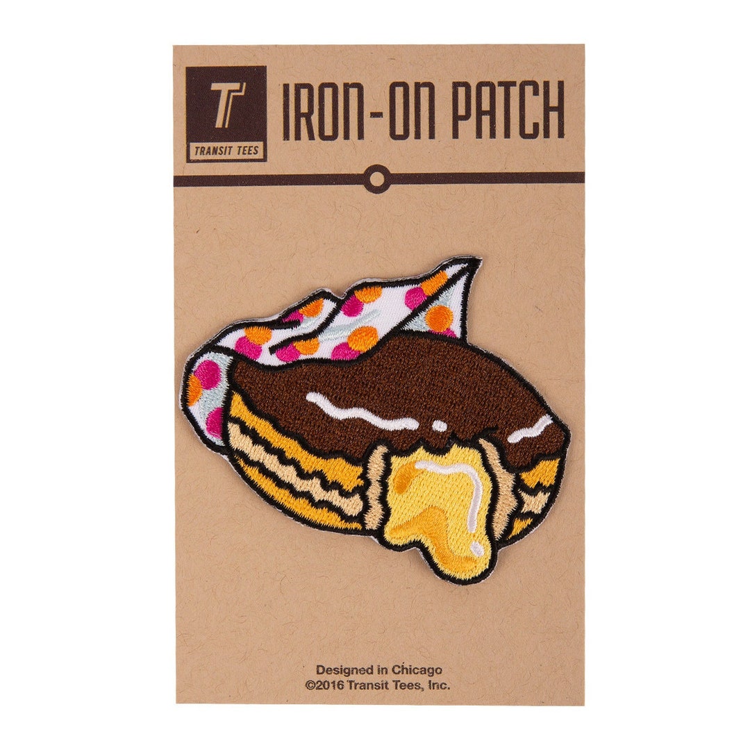 Boston Cream Donut Patch - Donut Patch, Donut Iron on Patch, Doughnut ...