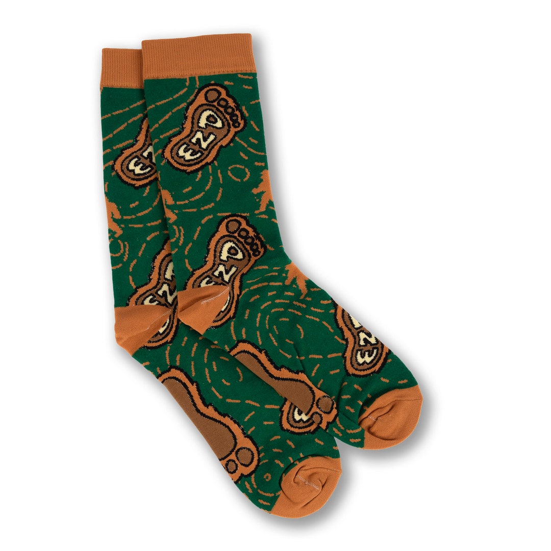 Sasquatch Footprint Dress Socks - Seattle Socks, Sasquatch Socks ...