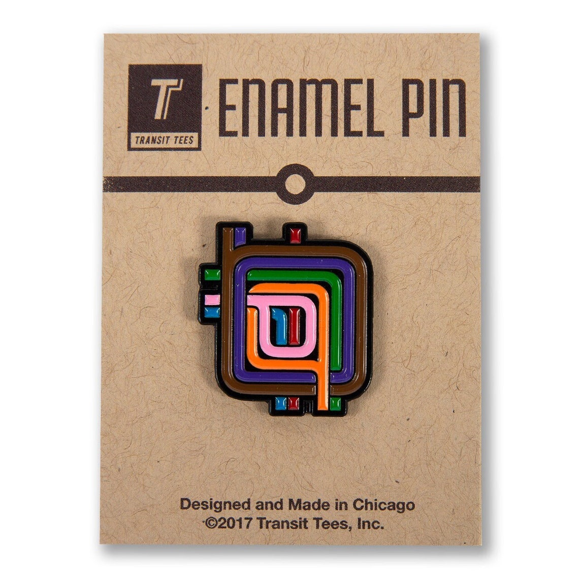 Chicago CTA Loop Stripe Enamel Pin - Cast in Metal - Designed in Our ...