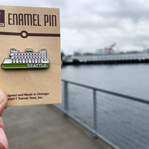 Puget Sound Ferry Enamel Pin - Seattle Ferry Enamel Pin, Seattle Enamel ...