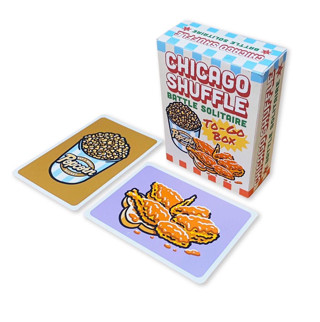 Chicago Shuffle Battle Solitaire To-go Box - Chicago Game, Card Game ...