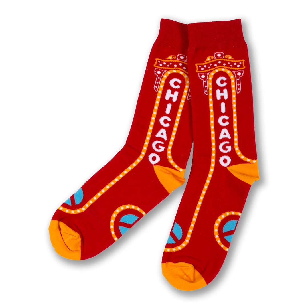 Chicago Theatre Dress Socks - Chicago Socks, Chicago Theater Sign ...