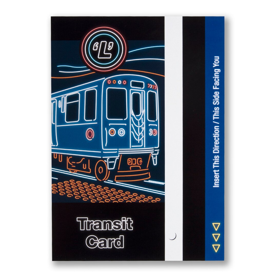Transit Card Postcard - Vintage CTA Transit Card Design - Perfect for ...