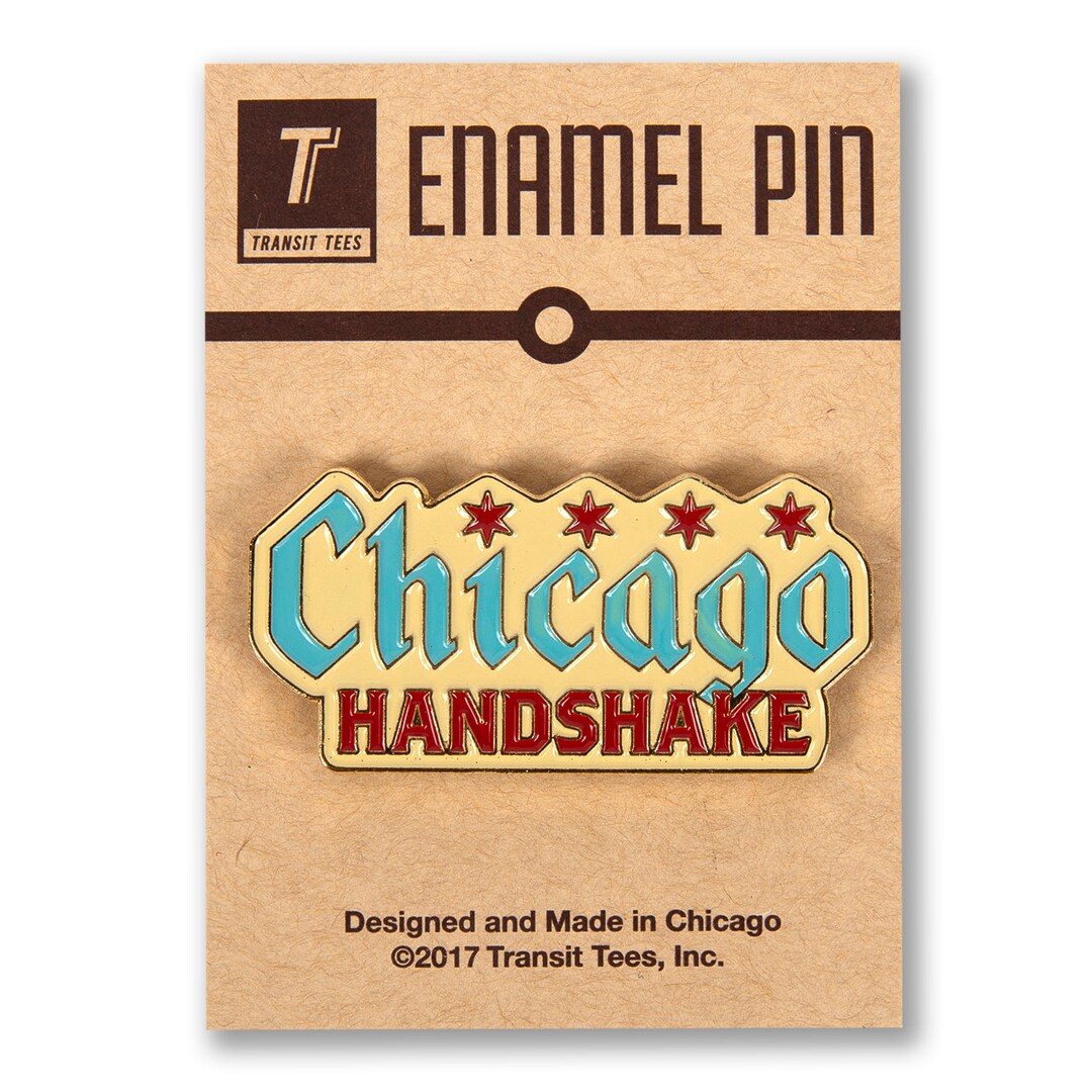 Chicago Handshake Enamel Pin - Cast in Metal - Malort, Malort Pin, Old ...