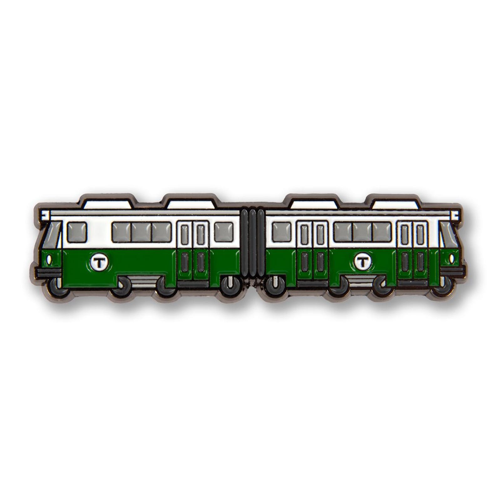 Boston "t" Line Enamel Pin - Green Line - Boston Pin, Boston Enamel Pin ...