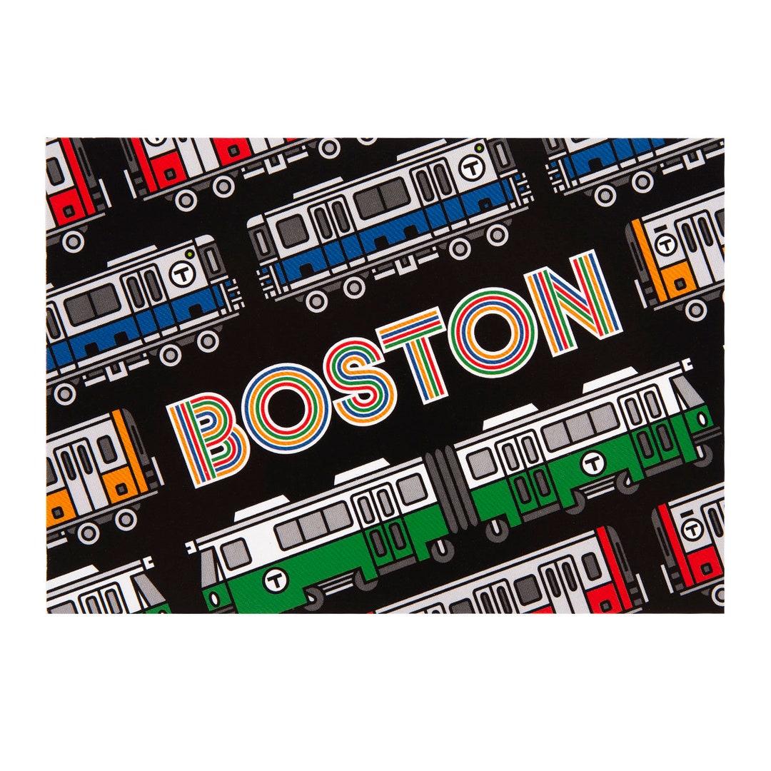 Boston Transit Postcard - Boston Subway Postcard, Boston Postcard ...