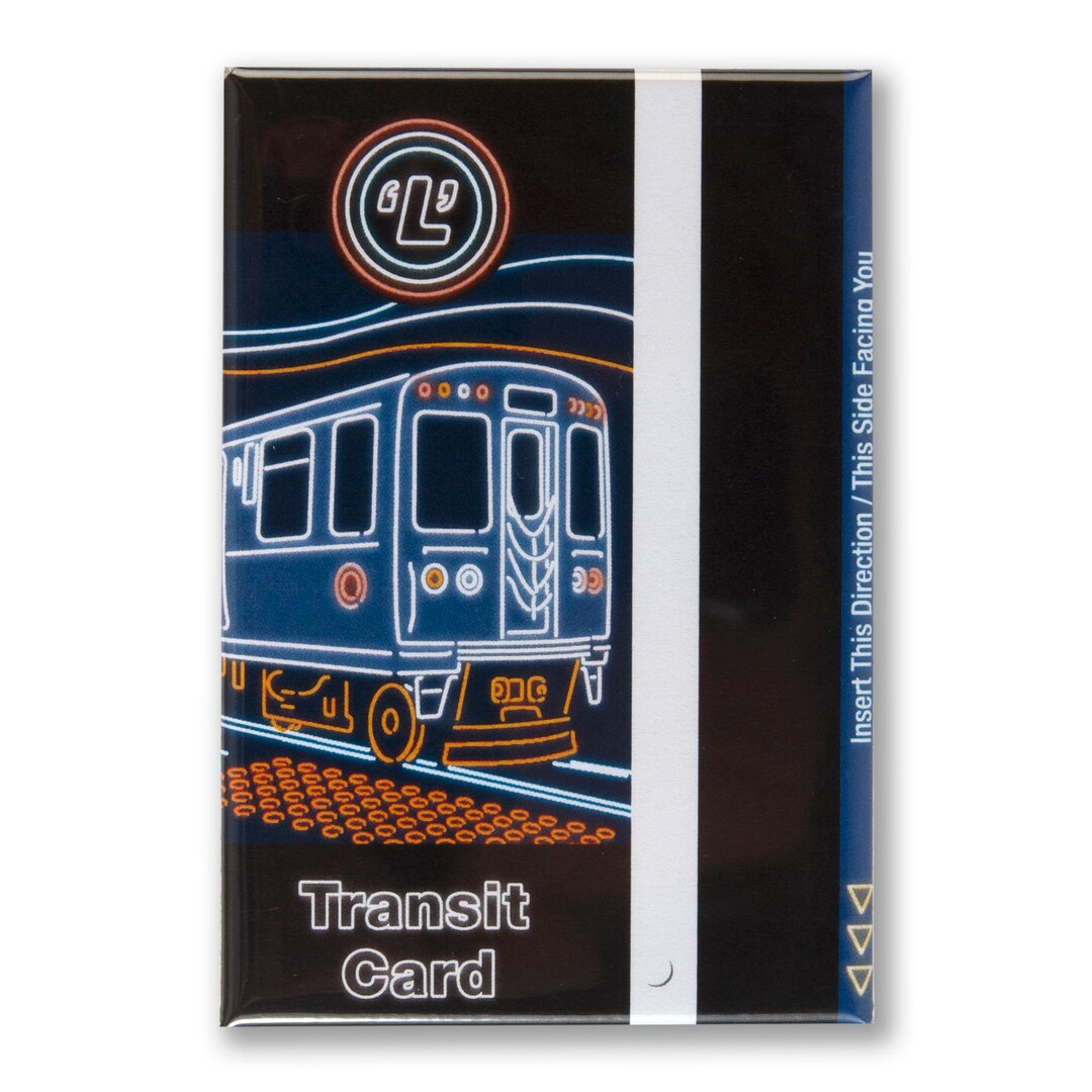Transit Card 3" X 2" Magnet - Chicago Magnet, Vintage CTA Card, Chicago ...