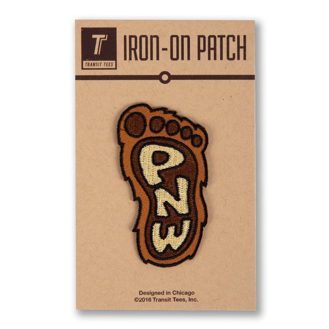 Sasquatch Footprint Patch - Seattle Patch, Sasquatch Patch, Bigfoot Patch, Sasquatch Gift ...