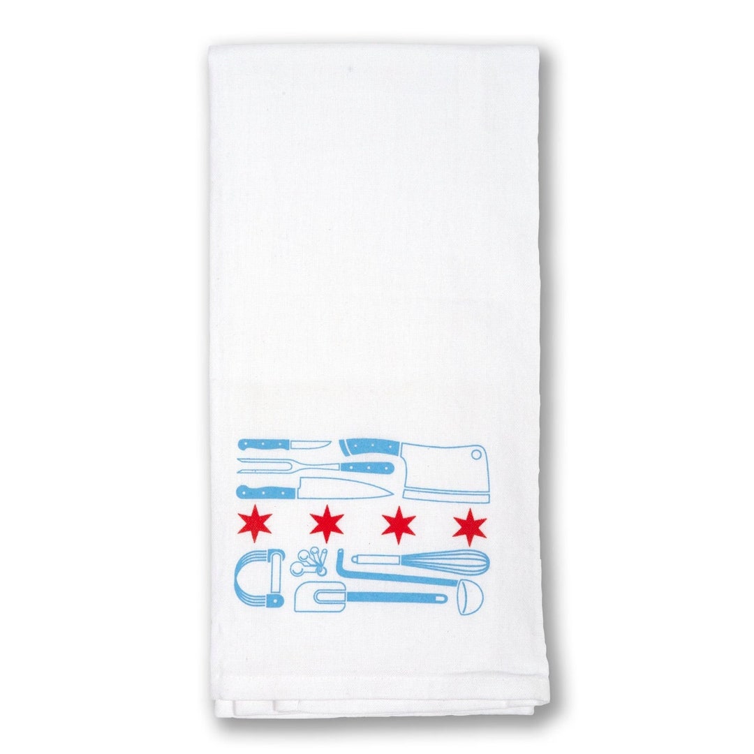 Chef Flag Dish Towel Chicago Flag Gift, Chicago Chef Gift, Chicago ...