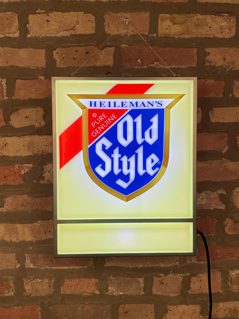 Custom Old Style Sign Replica Lightbox - Old Style Sign, Bar Sign, Bar ...