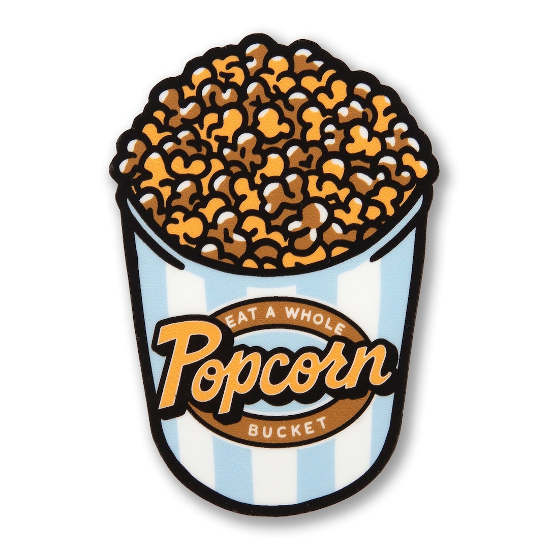 Chicago Popcorn Bucket Sticker - Chicago Sticker, Chicago Gift, Chicago ...