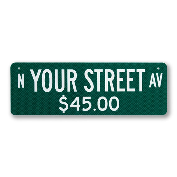 Street Sign Personalised