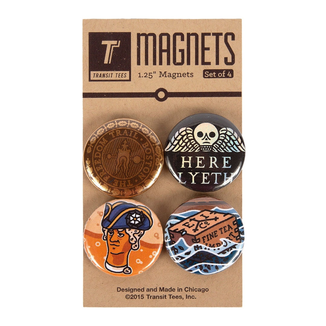 Revolutionary Magnet Pack - Boston History Magnets, Boston Housewarming ...