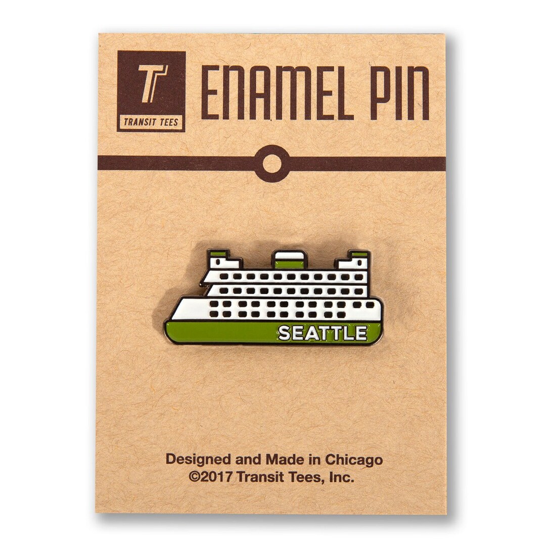 Puget Sound Ferry Enamel Pin - Seattle Ferry Enamel Pin, Seattle Enamel ...