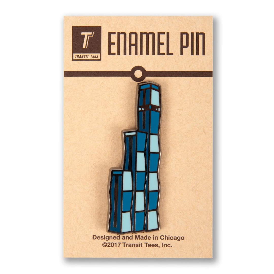 Saint Tower Enamel Pin - Chicago Gift, Chicago Enamel Pin, Architecture ...