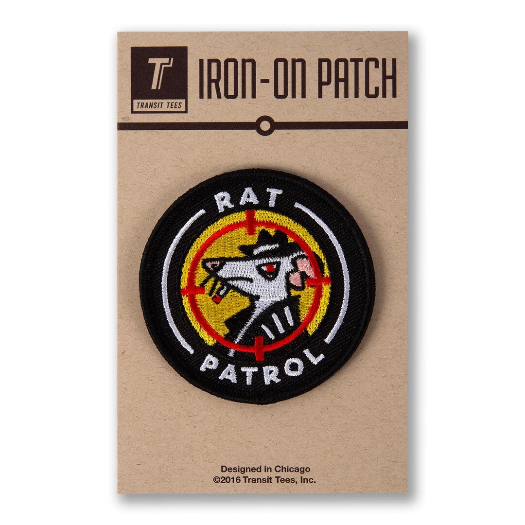 Rat Patrol Patch - Rat Patch, Iron on Patch, Chicago Patch, Rat Gift ...