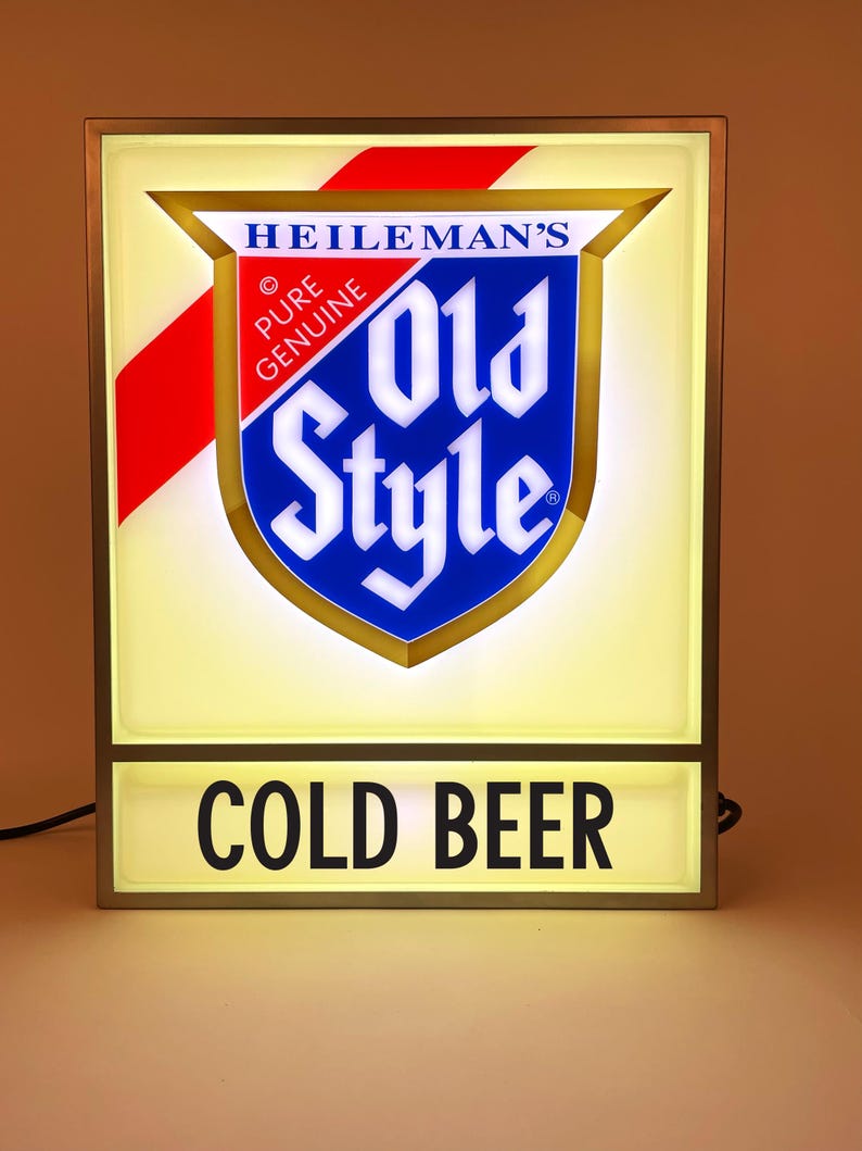 Custom Old Style Sign Replica Lightbox - Old Style Sign, Bar Sign, Bar ...