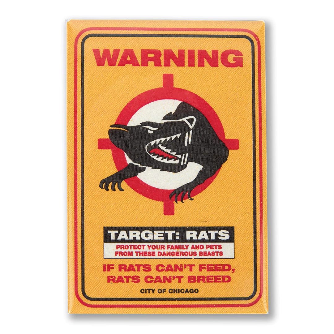 Target Rat 3" X 2" Magnet - Chicago Magnet, Chicago Gift, Rat Magnet ...