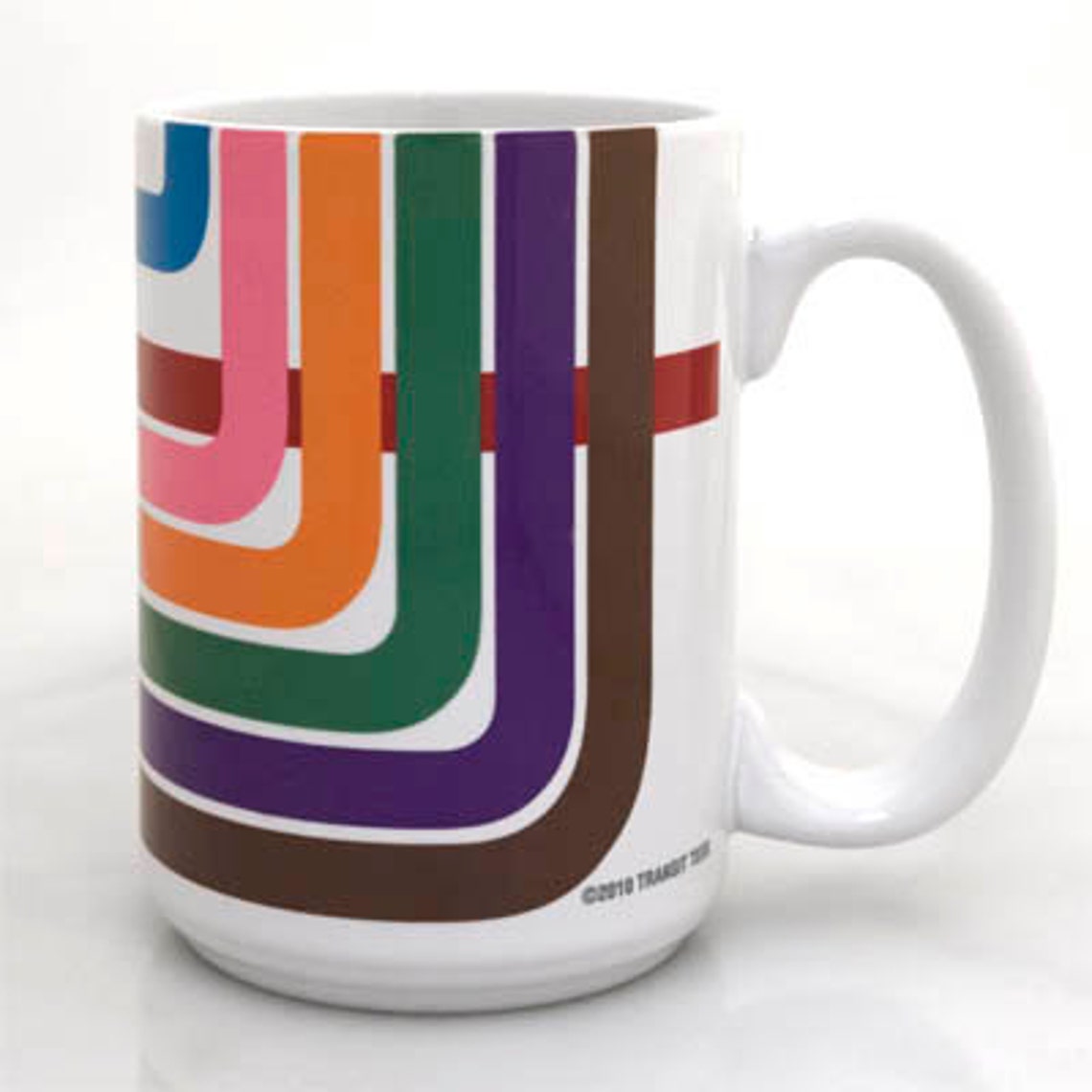 Loop Stripe Coffee Mug 15oz 4.5 Height X 3.4 | Etsy