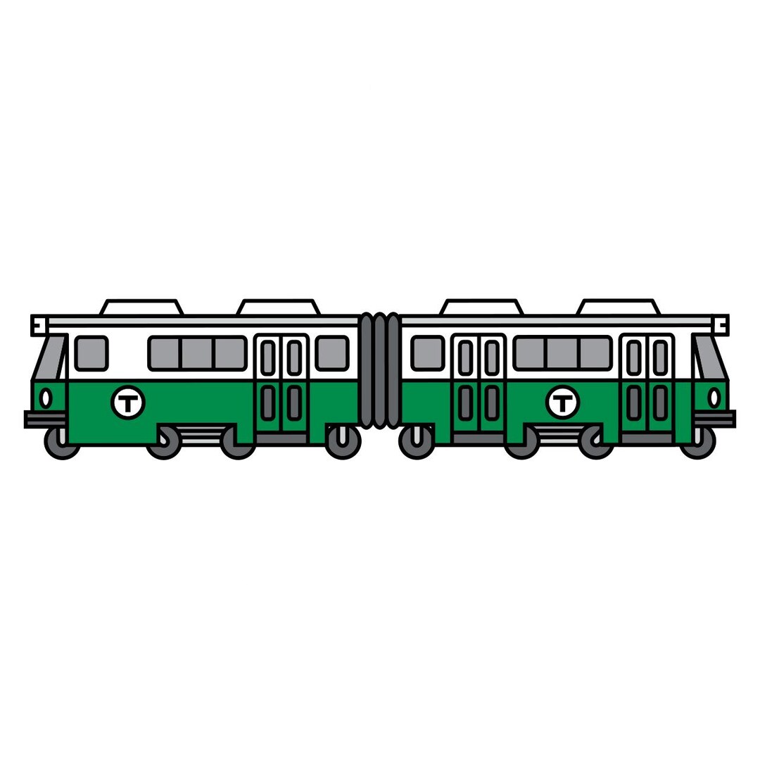 Boston "t" Line Stickers - Green Line - Boston Sticker, Boston Sticker ...
