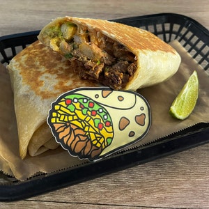 Cali Burrito Sticker - Burrito Sticker, California Sticker, Burrito ...